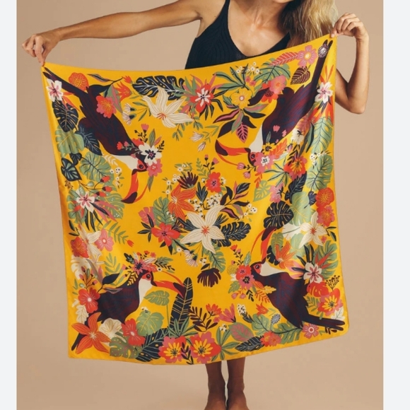 powder uk | Accessories | Powder Uk Scarf Wrap Toucan Bird Print Silky ...